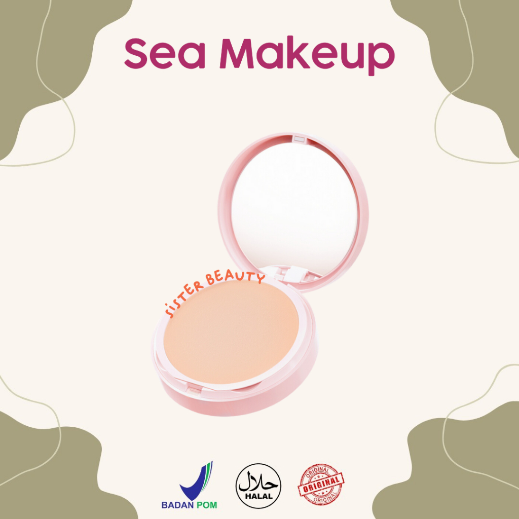 Jual SisterBeauty - Sea Makeup Acne Cover & Smooth Two Way Cake Pressed ...