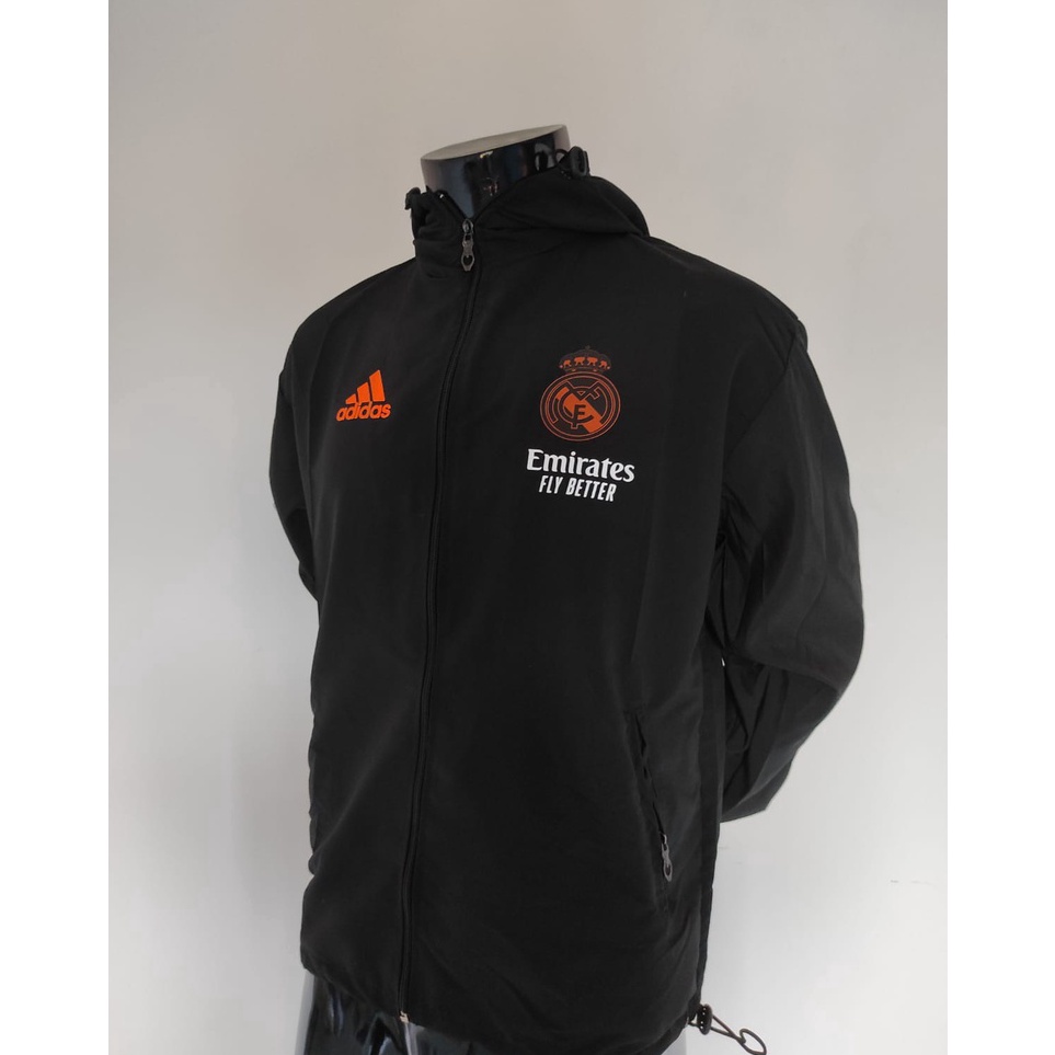 Jual Flash Product JAKET PARASUT TRAINING PREMATCH REAL MADRID | Shopee ...