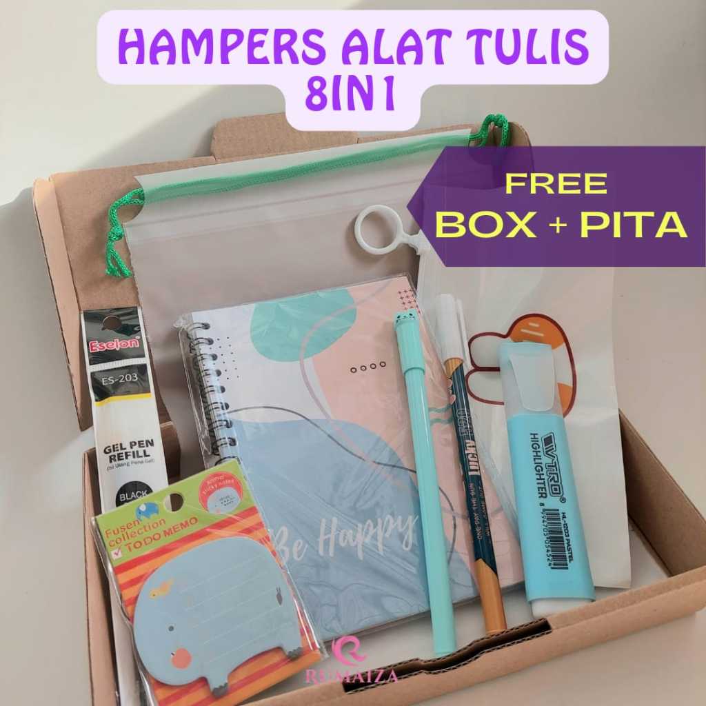 Jual (8 pcs/pack) Paket Alat Tulis 8in1 / Set Alat Tulis / Kado Siswa ...