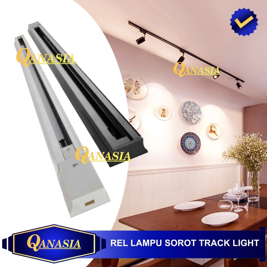 Jual Rel Lampu Sorot 2M Spotlight Track Light Rell 2 Meter Hitam Putih ...