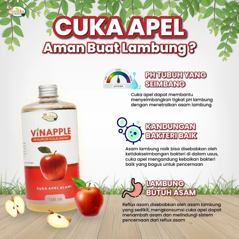 Jual VINAPPLE / cuka apel |cuka apel original /inang cuka apel zeeida ...