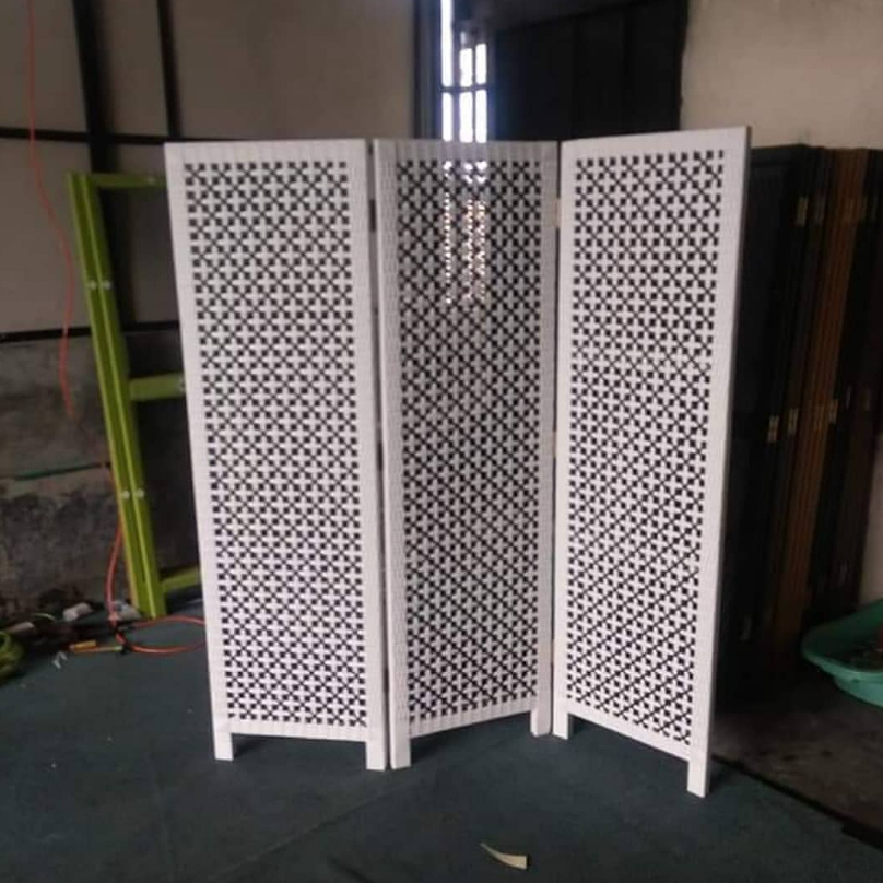 Jual Pembatas Ruangan Rotan Sintetis 3 Panel | Shopee Indonesia