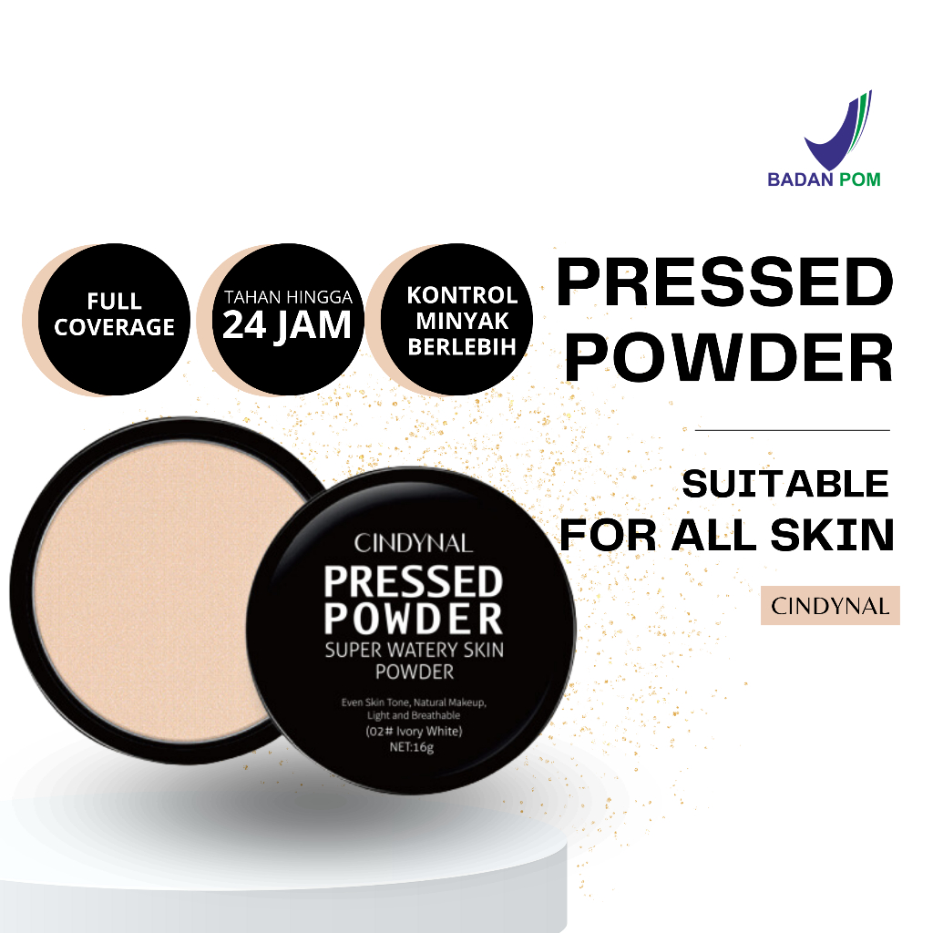 Jual BPOM Cindynal Pressed Powder Cover All Perfect Bedak Padat Glowing ...