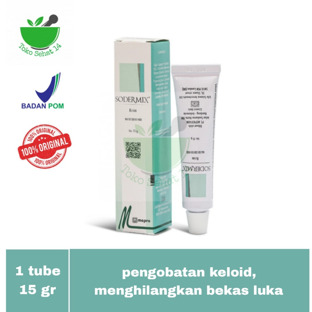Jual SODERMIX CREAM CREAM ANTI KELOID, SCAR & PENGHILANG BEKAS LUKA ...