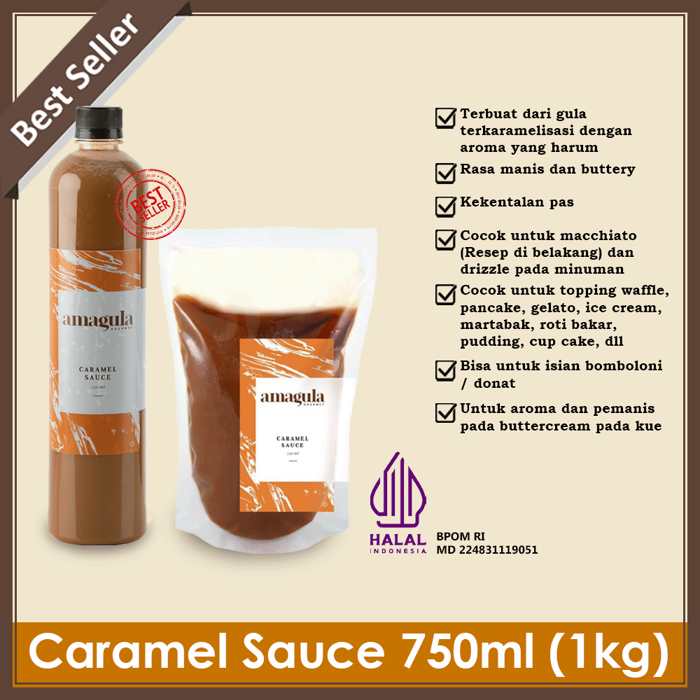 Jual AMAGULA CARAMEL SAUCE – SAUS CARAMEL AMAGULA 750ML (1KG) UNTUK TEH ...