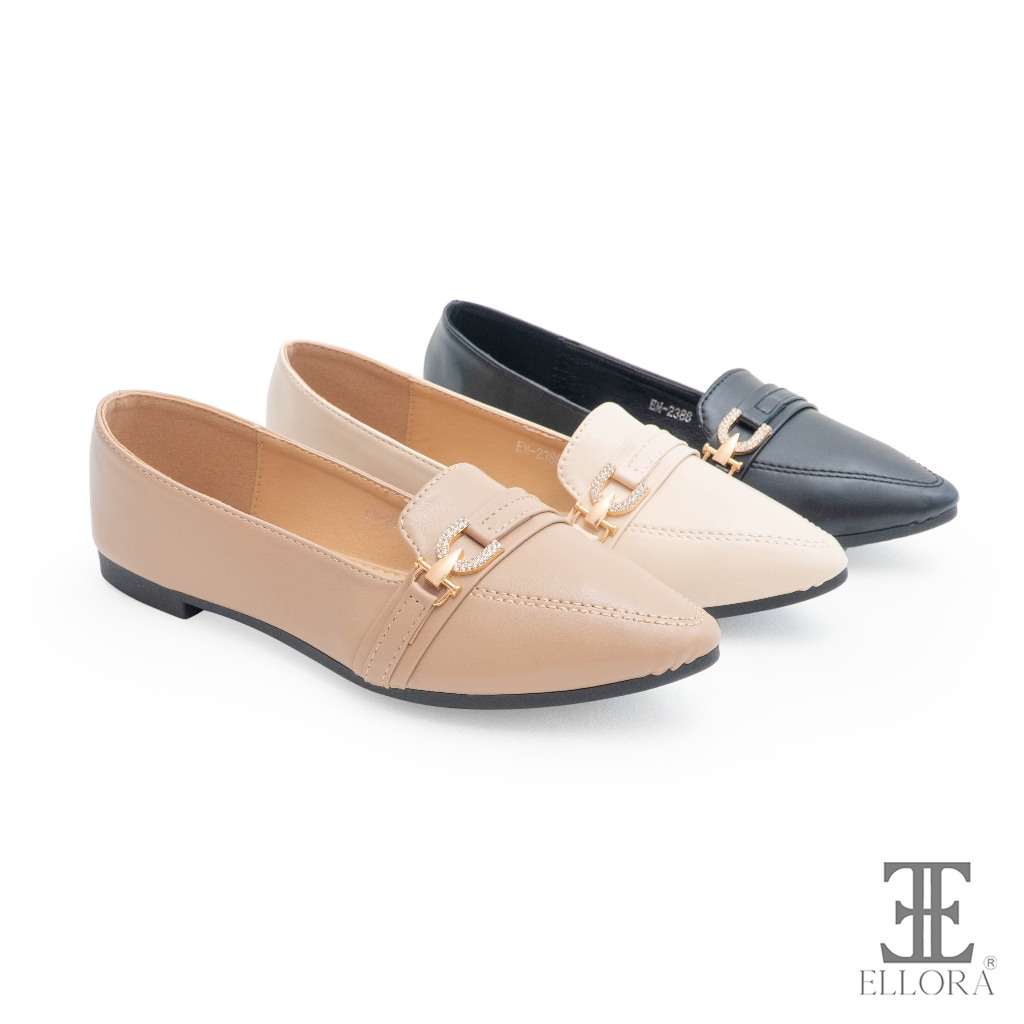 Jual ELLORA EM-2388 Sepatu Flatshoes Wanita Sepatu Kerja Import ...