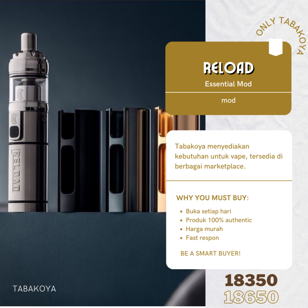 Jual Reload Essential Mod 18350/18650 Tube Mod by Reload Vapor USA ...