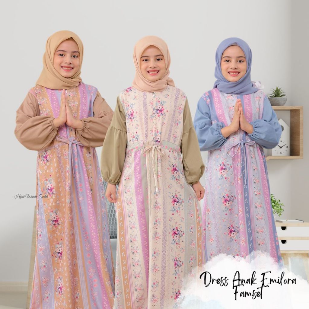 Jual [Clearance SALE] HIRA - Emilora Dress Anak Series Family Set ...