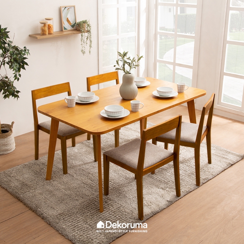 Jual Dekoruma SOKA Meja Makan Kayu untuk 6 kursi / Dining Table ...