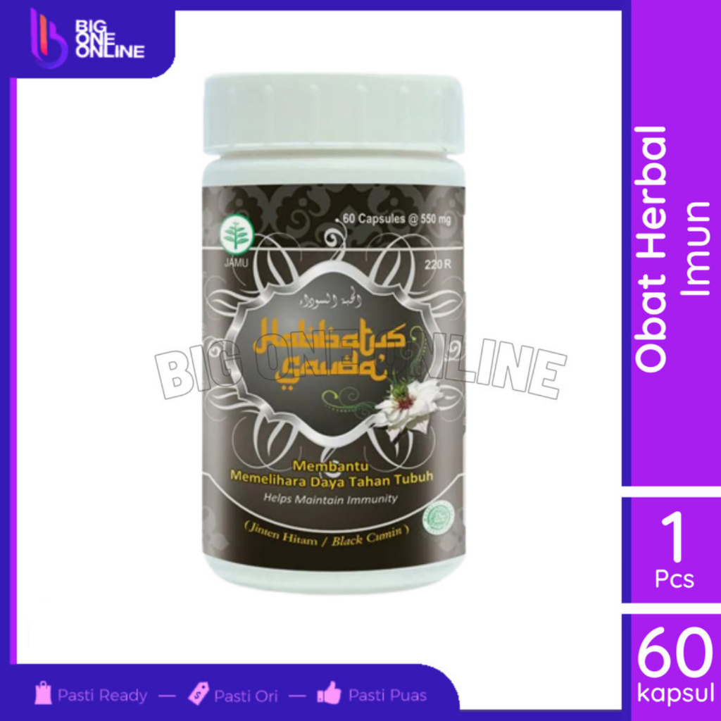 Jual HABBATUS SAUDA Borobudur Herbal, Ekstrak Jintan Hitam, Sistem Imun ...