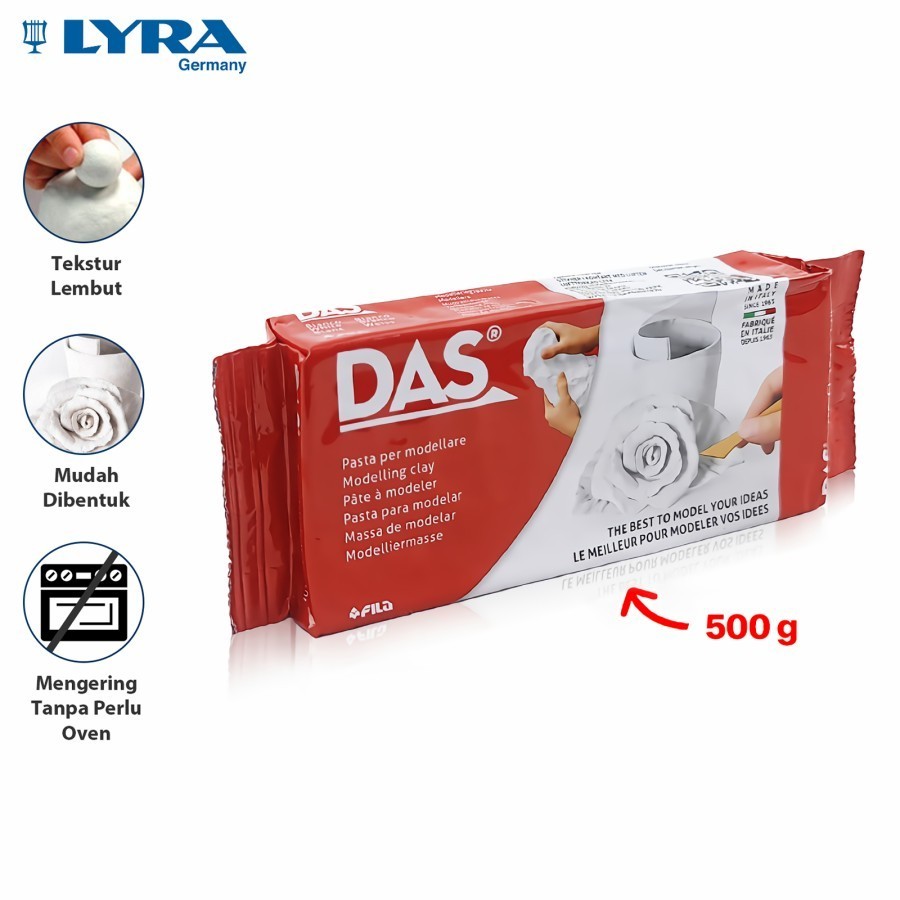 Jual Tanah Liat Das Putih 500gr Drying Clay Modelling Dash Clay White ...