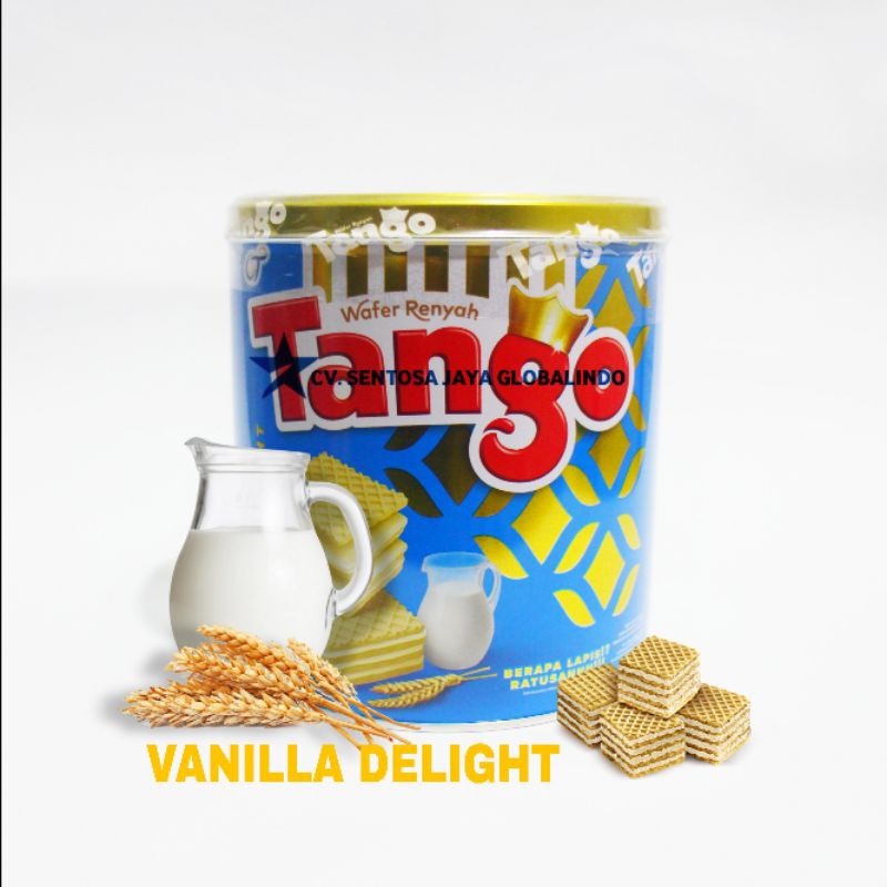 Jual Wafer Tango Rasa Susu Vanila Kaleng | Vanilla Delight | Shopee ...