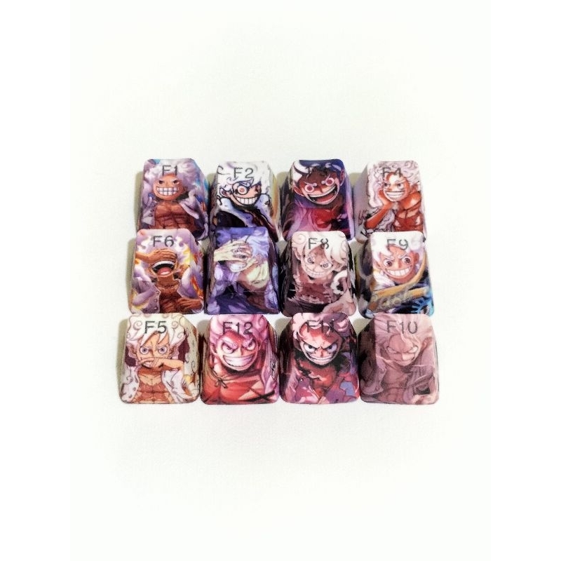 Jual One Piece Keycaps Mechanical Keyboard Luffy Gear 5 F1-F12 Backlit ...