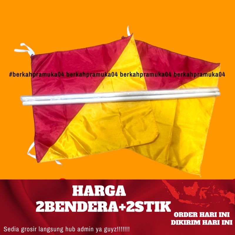 Jual Bendera Semapur + Tongkat (2 bendera + 2 tongkat) Bendera ...