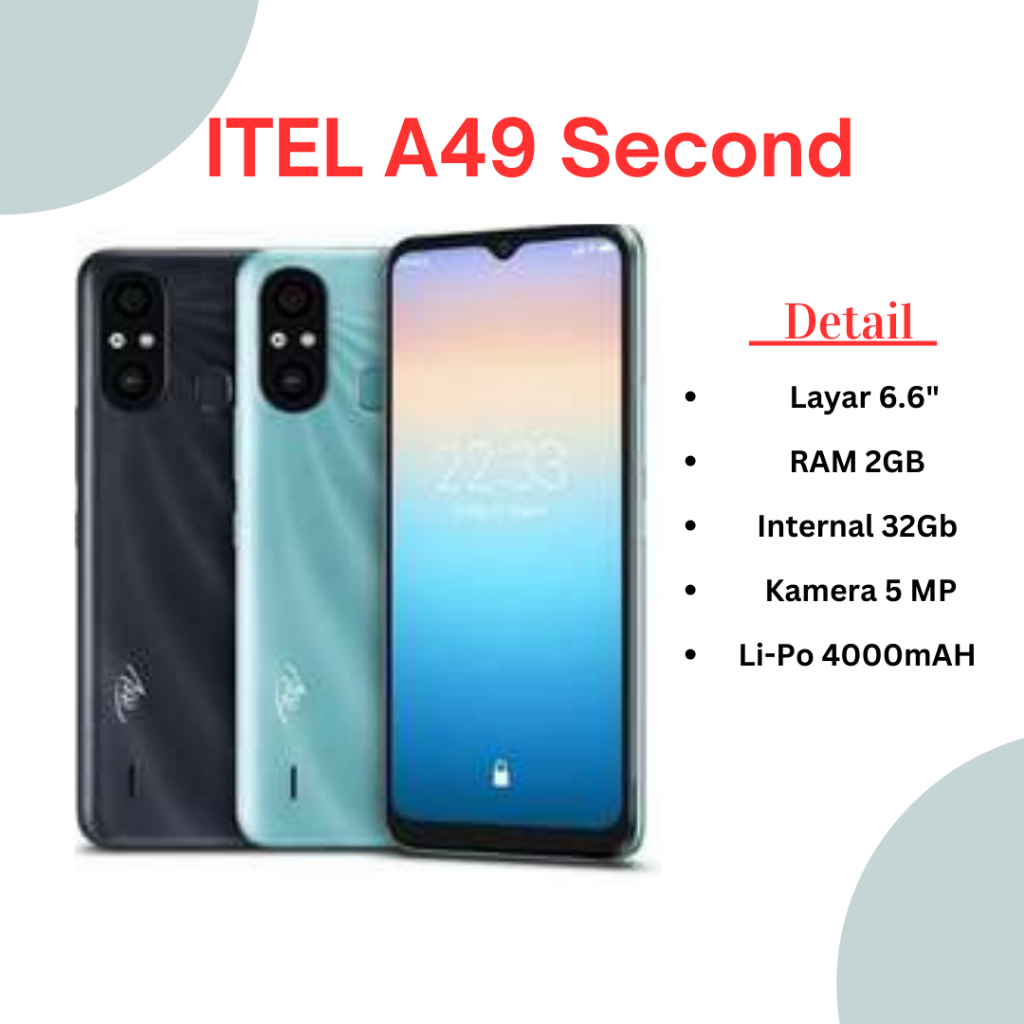Jual Itel A49 2/32 Second Fullset Ex-Garansi Nasional - Hp Android Itel A49 Bekas Fullset ...