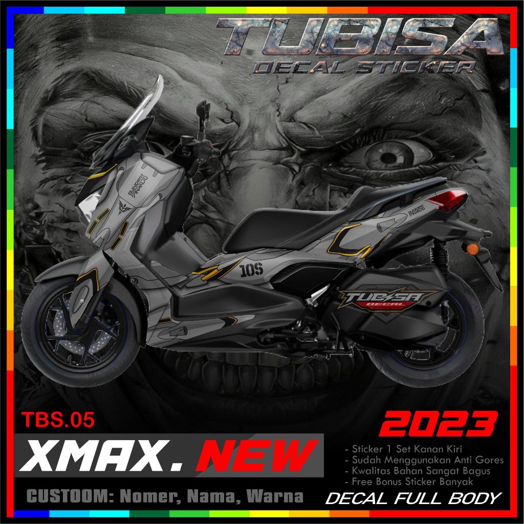 Jual Decal Stiker Full Body XMAX New 2023 Sticker Motor Premium Racing ...