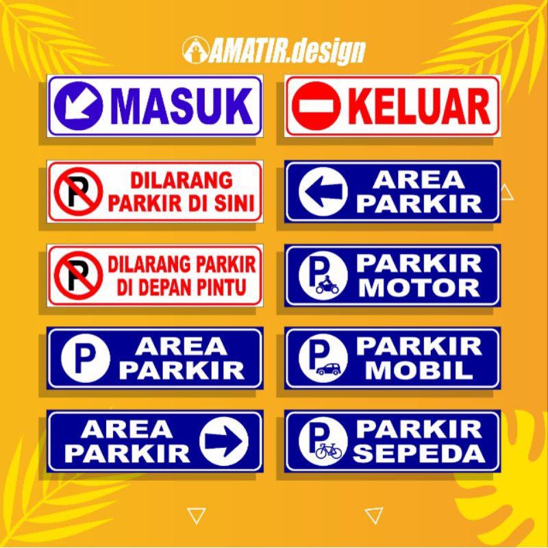 Jual STIKER MASUK, STIKER KELUAR, STIKER AREA PARKIR, STIKER DILARANG ...