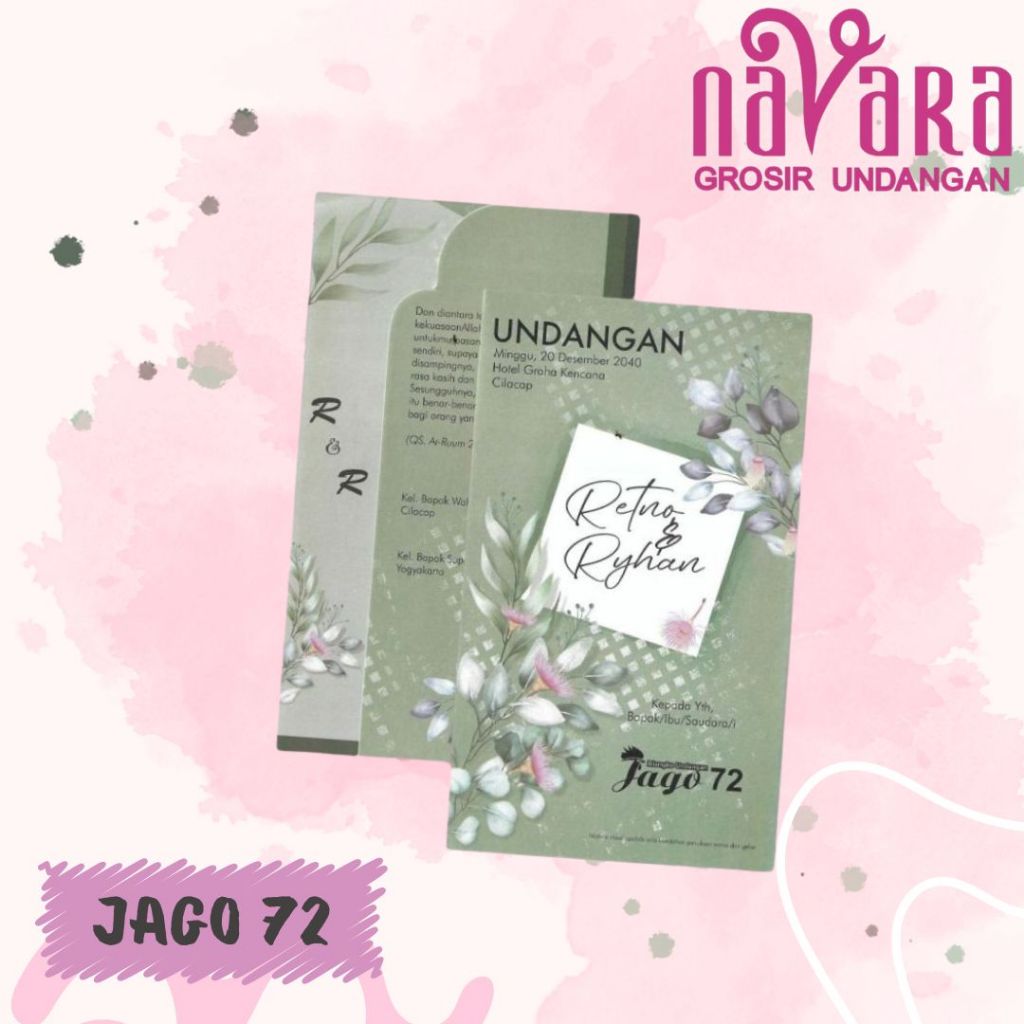 Jual Blangko undangan atau kertas undangan pernikahan merek JAGO 72 ...
