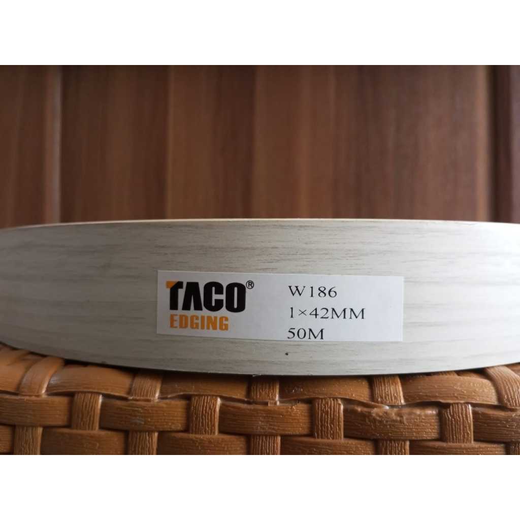 Jual Per 5 Meter Edging Taco W 186 1 x 42 mm Woodgrain HPL TH 186 AA 4 Cm | Shopee Indonesia