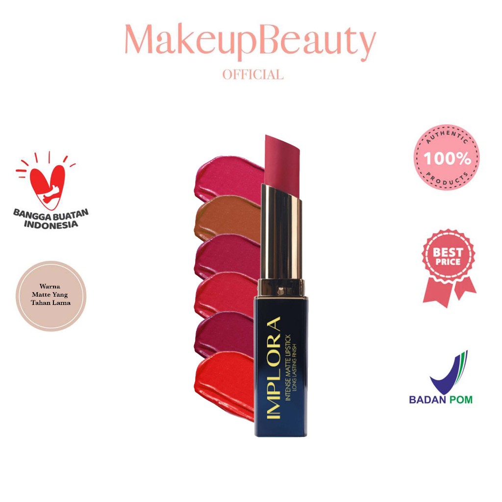 Jual IMPLORA Intense Matte Lipstick 3.5gr - Long Lasting Finish ...