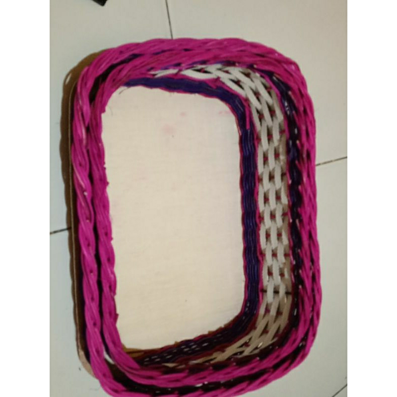 Jual kerajang buah model senderan 1 set isi 2 pcs rotan sintesis ...