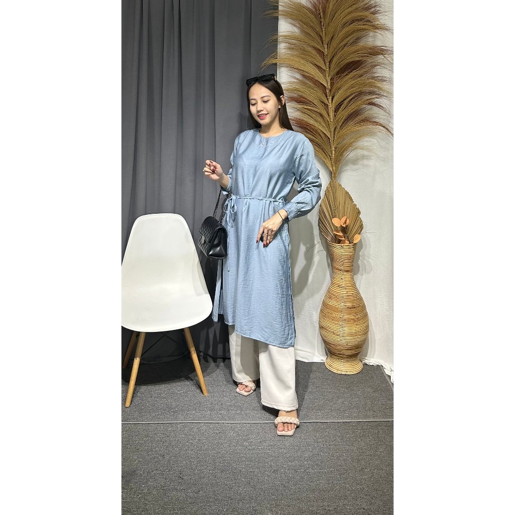 Jual RX FASHION - XAVIRA TUNIK KEMEJA OVERSIZE LINEN WANITA POLO SHIRT ...