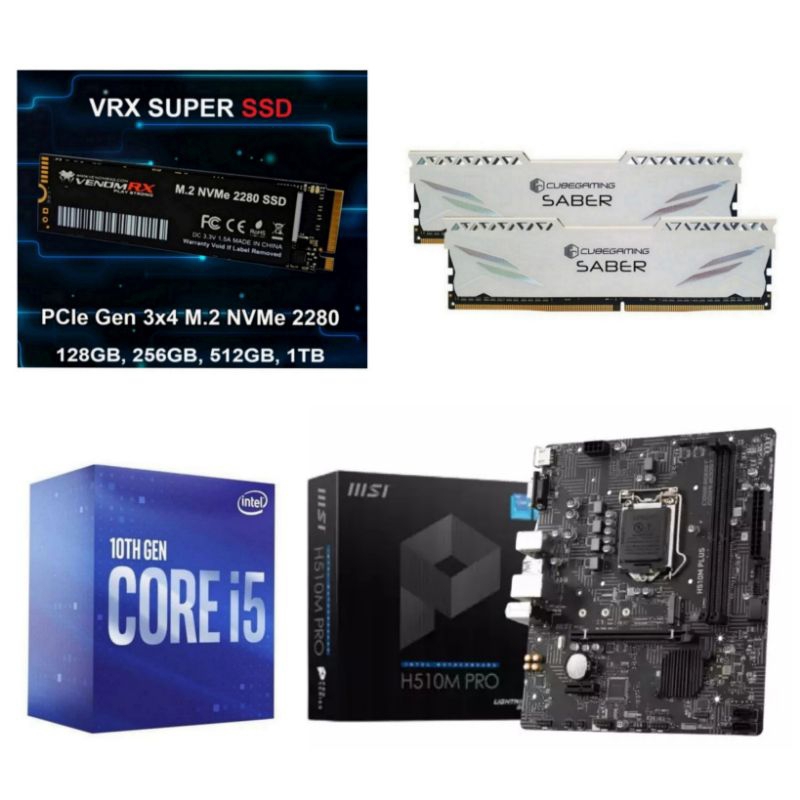 Jual Paket Processor Intel Core i5 10400 Box Gen 10 DDR4 NVME H510 ...
