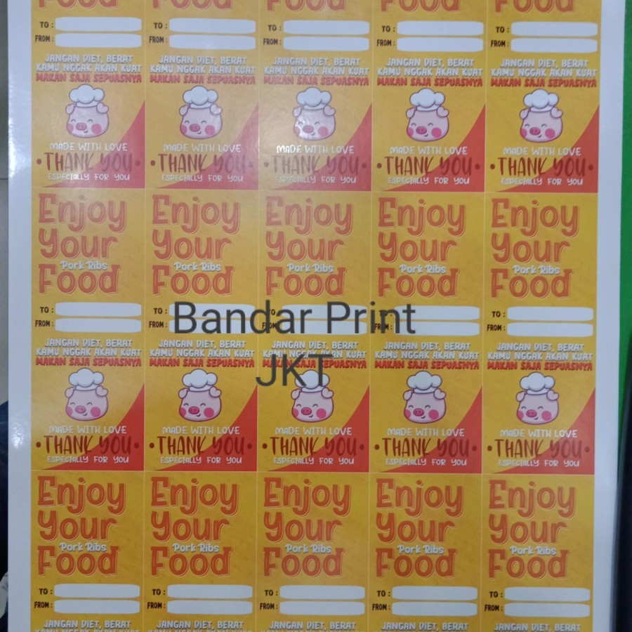 Jual Print dan Kiss Cut A3+ Cetak Sticker Stiker Cromo Stiker HVS ...