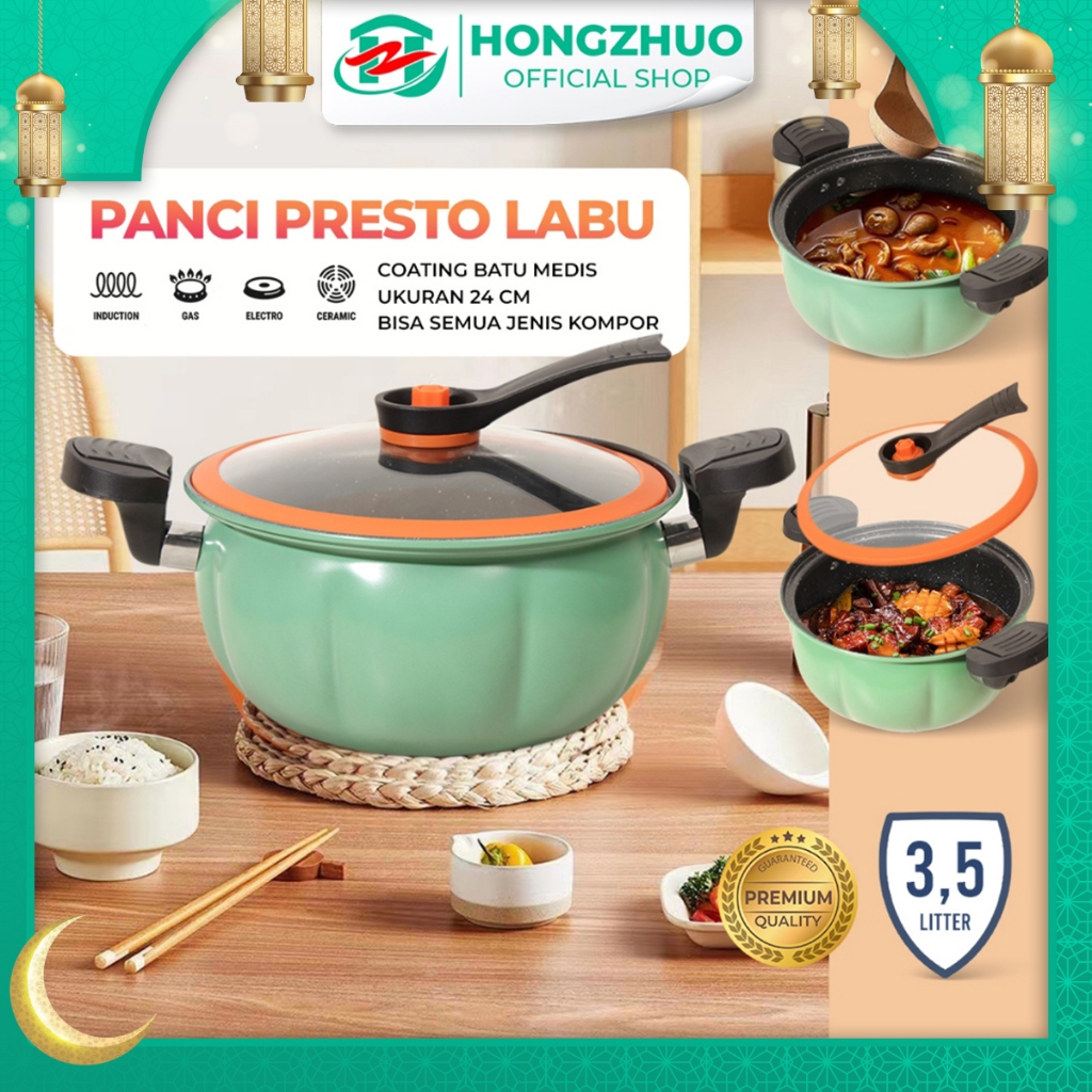 Jual Hongzhuo Panci Presto Labu Ukuran Kecil 3,5 L Anti Lengket Presto ...