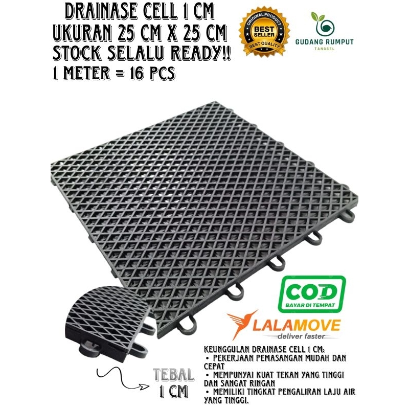 Jual Drainase Cell / Alas rumput sintetis ukuran 1 m x 1 m tebal 1 cm ...