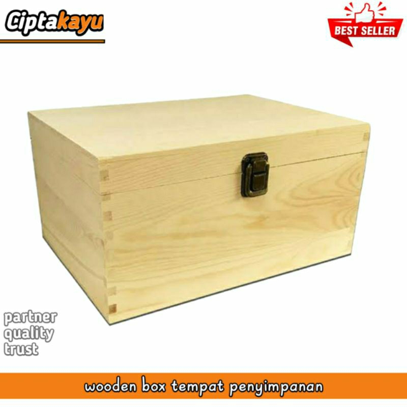 Jual Box kayu estetik | box kayu penyimpanan | wooden box storage ...