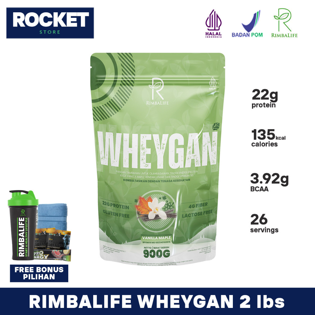 Jual RIMBALIFE Rimba Wheygan 2 lbs 900 gram Vegan Plant-based Protein ...