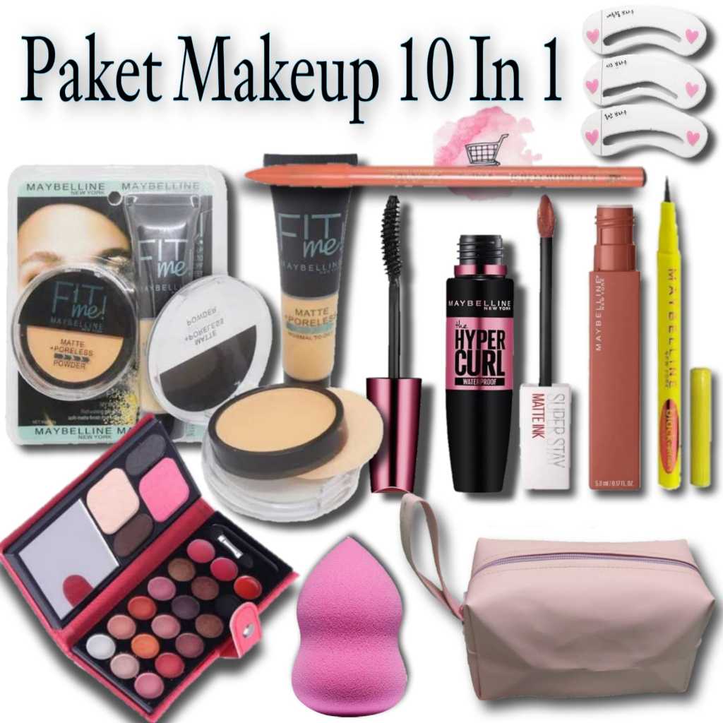 Jual Paket Makeup Set 10 In 1 / Paket Kosmetik Hemat / Makeup Set ...
