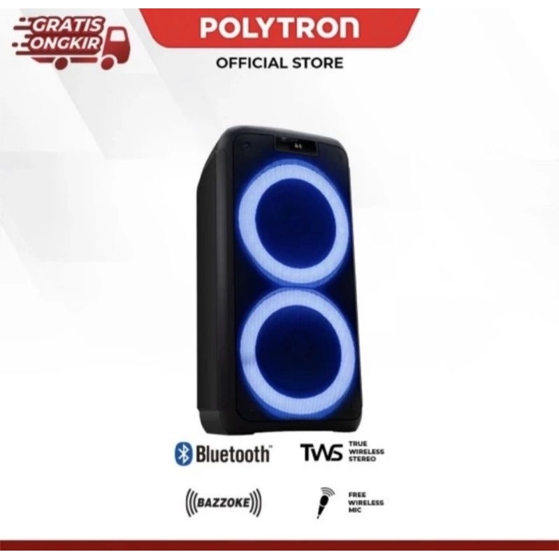 Jual Polytron Pps 8l22 Party Speaker Portable Wireless Bluetooth