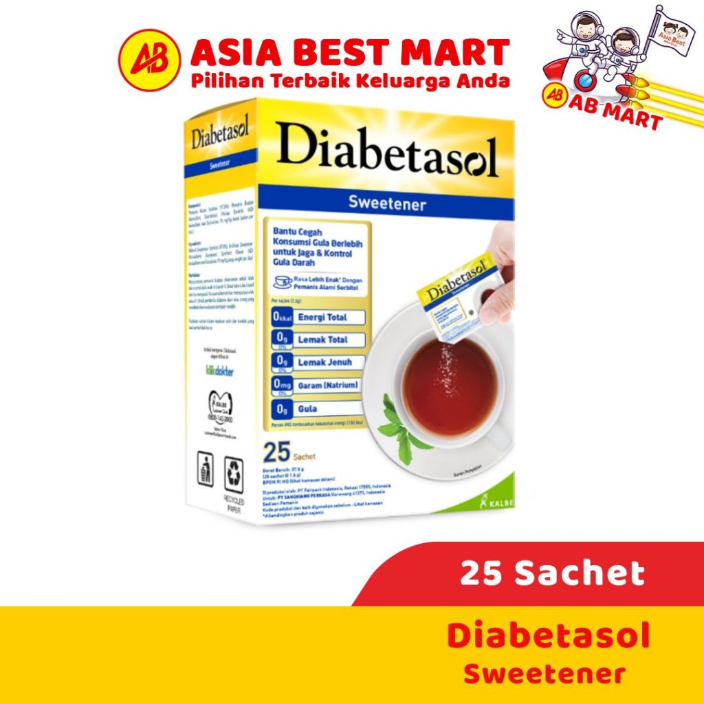 Jual Diabetasol Sweetener 25`S Gula Diabetes Rendah Kalori | Shopee ...