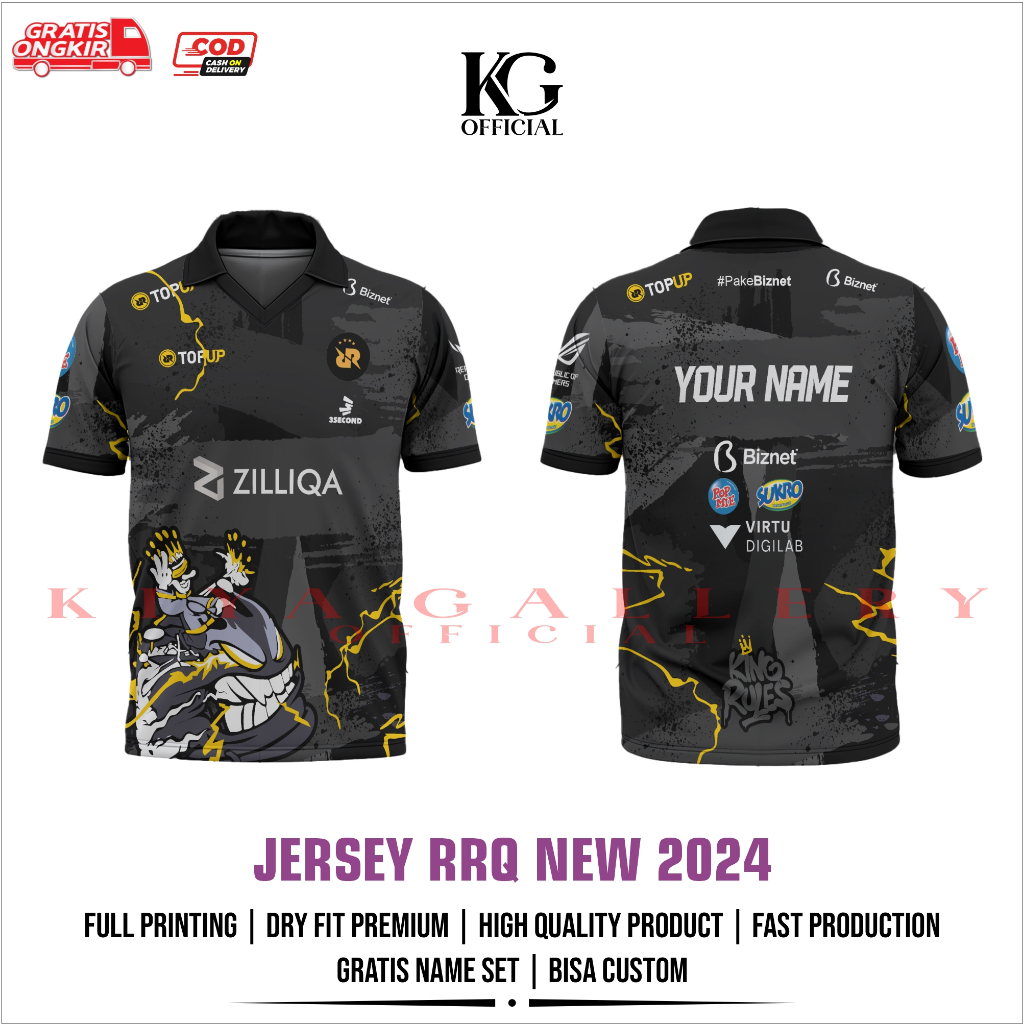 Jual JERSEY BAJU GAMING RRQ S13 HOME AWAY FULL PRINTING GRATIS CUSTOM ...