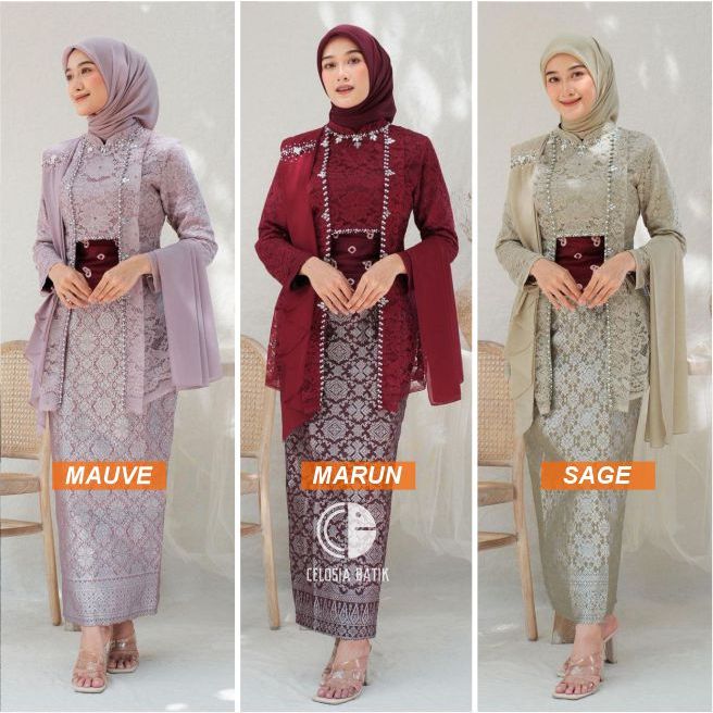 Jual Kebaya Kutu Baru Wisuda Modern Set Kebaya Tunik Lamaran Tunangan Batik Baju Couple ...