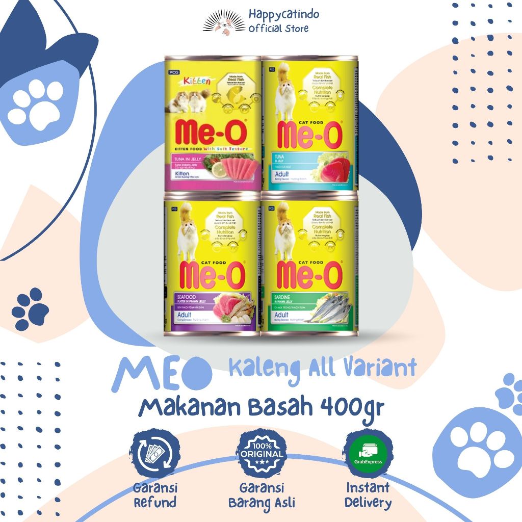 Jual Makanan Kucing Wet Cat Food MEO Kaleng 400 Gr | Shopee Indonesia