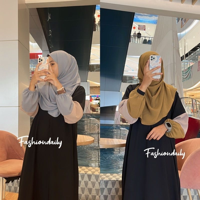 Jual SIAP KIRIM - [FREE HIJAB] Zalina Dress Set Hijab Kombinasi - Fashiondaily | Dayshop ...