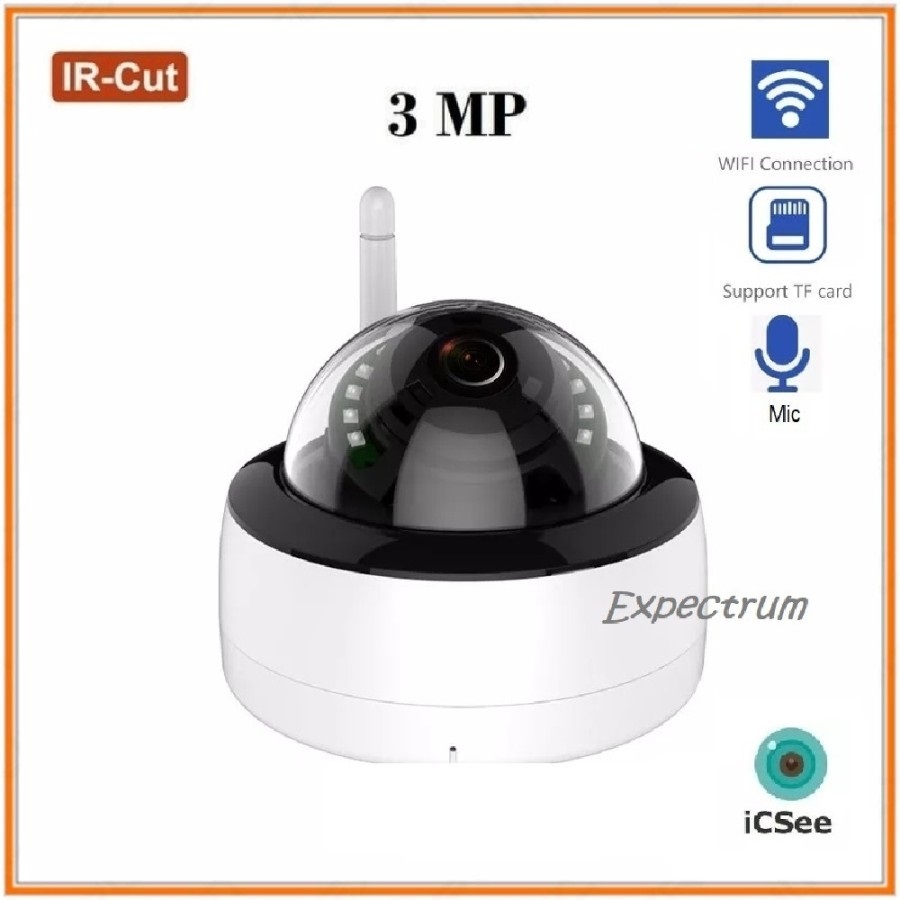 Jual IP Camera / IPCAM Dome ICSEE 3MP Vandalproof, Wifi, Mmc, Mic ...