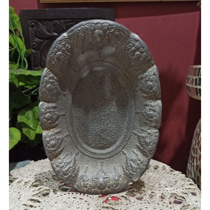 Jual Piring Buah Jadul kuno dari perak bakar/alpaka P:24cm | Shopee ...