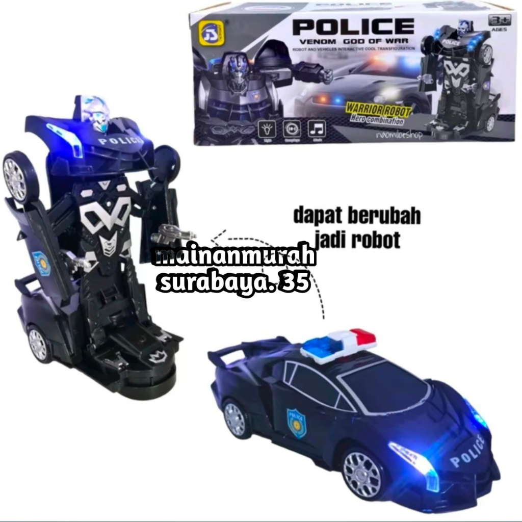 Jual Mainan Mobil Police Bisa Berubah Jadi Robot Venom God Of War 9910 ...