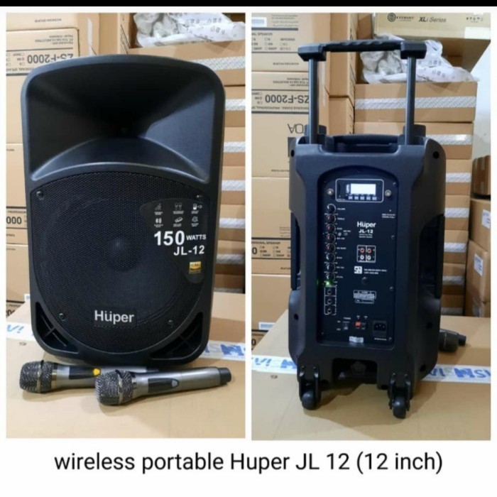 Jual Speaker Portable Wireless Meeting HUPER JL12 JL 12 12 Inch ...