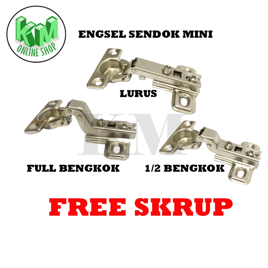 Jual Engsel Sendok Mini Lurus 26 mm isi (1 pcs) / Engsel Pintu Lemari ...