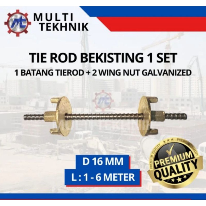 Jual ART F22Q Tierod Bekisting 1 Set 1 Batang Tierod 2 Wing Nut 94 ...
