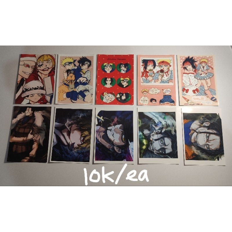 Jual Art Print Postcard Neppuri Net Print Naruto One Piece Sasuke ...