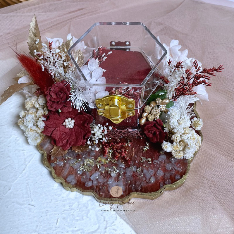 Jual Ring Box Kotak Cincin Resin Tunangan Lamaran Nikah / Mahar ...