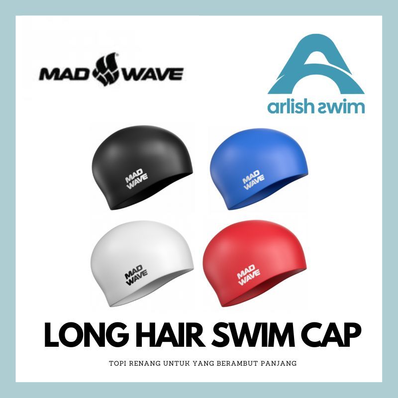 Jual Long Hair Swimming Cap | Topi Renang Rambut Panjang Madwave ...