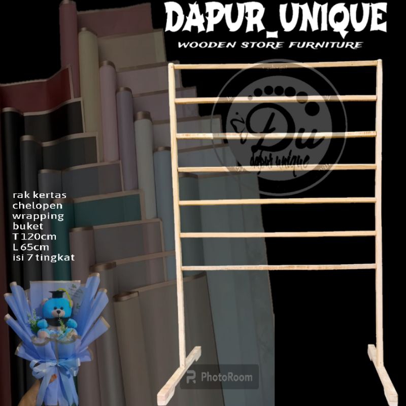Jual Rak Kertas Wrapping/Rak Kertas Buket/Rak Celo model berdiri 7kisi ...