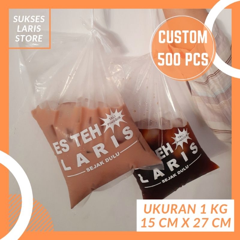 Jual PLASTIK SABLON CUSTOM 500 PCS UKURAN 15 X 27 CM | PLASTIK ES ...